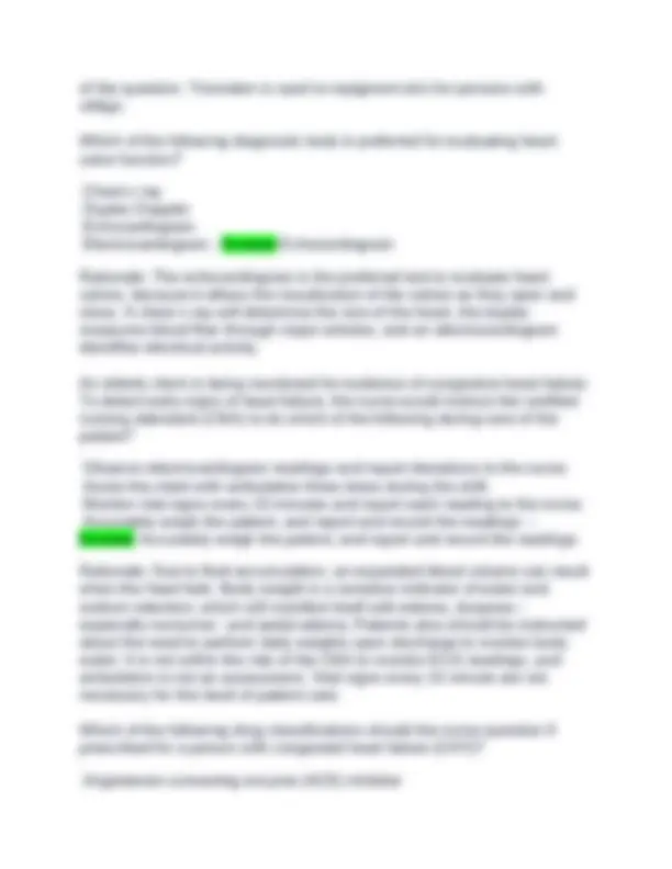 CARDIOVASCULAR NCLEX QUESTIONS WITH SOLUTIONS AND RATIONALES 2025 ...