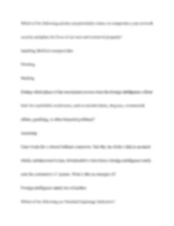 Counterintelligence Awareness and Reporting Course for DOD (Assessment ...