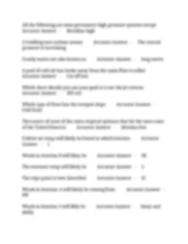 STCW Meteorology Test With Applicable Solutions | Exams Geology | Docsity