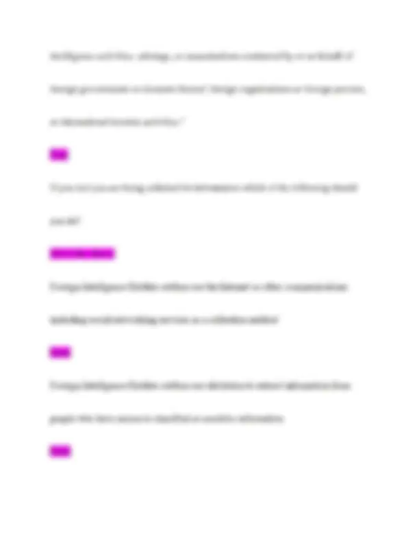 Threat Awareness Reporting Program (TARP) Questions and answers 100% ...