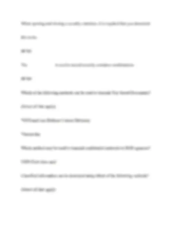 DOD Annual Security Awareness Refresher Exam| Answered 100% Correctly ...