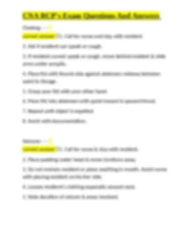 CNA RCP Exam Prep: Questions and Answers for Certified Nursing ...