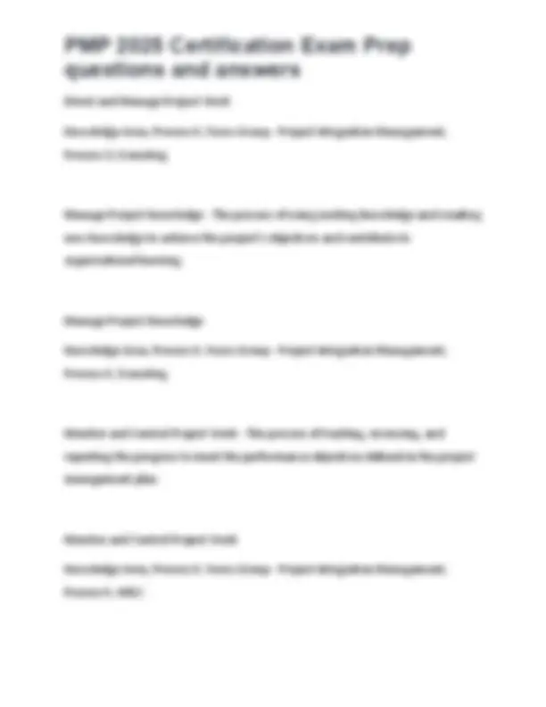 PMP 2025 Exam Prep: Project Integration Management Q&A | Exams Nursing ...