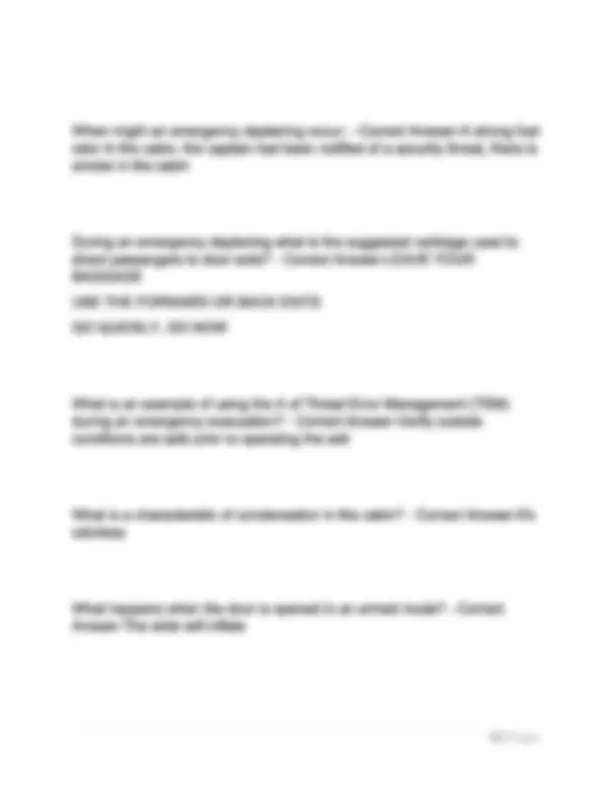 EMERGENCY PROCEDURES KSV 3 EXAM SCRIPT 2025/2026 QUESTIONS WITH ANSWERS ...