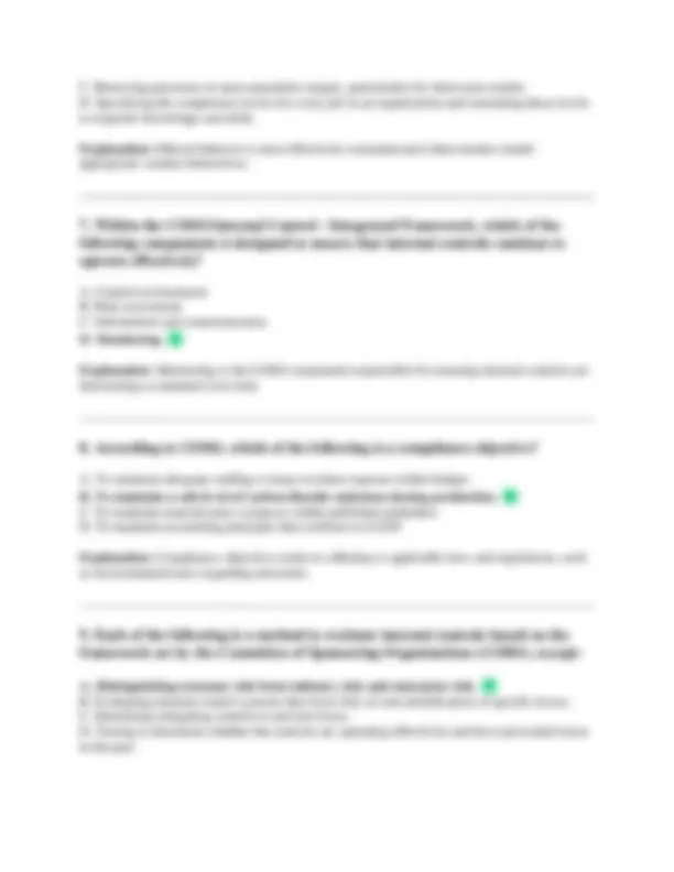 Coso Test Questions and Answers | Update | 100% Correct. | Exams ...