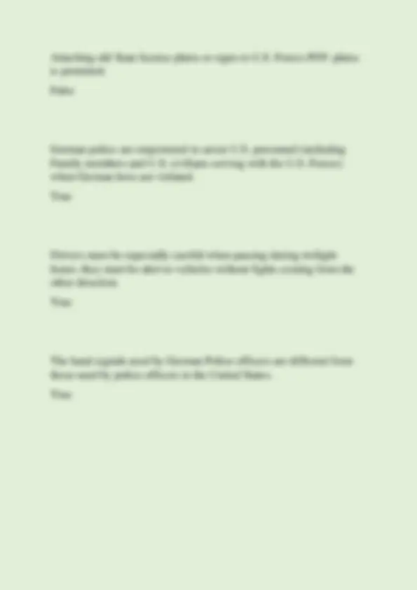 U.S. Forces Driver's Training Program: Traffic Laws and Safety in ...