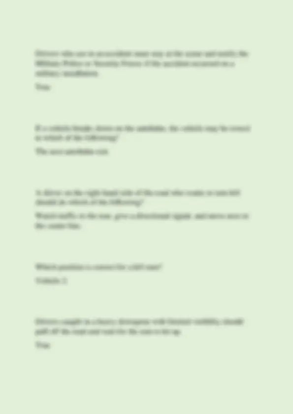 U.S. Forces Driver's Training Program: Traffic Laws and Safety in ...