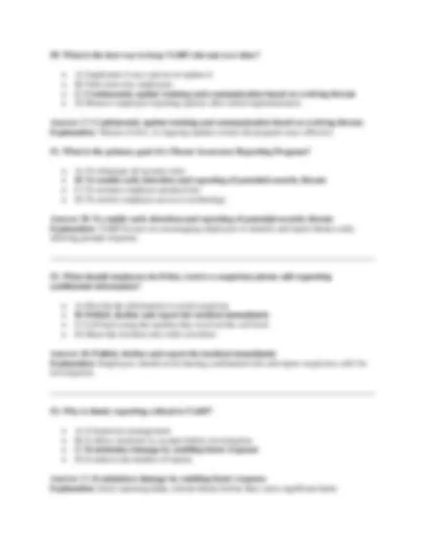 ThreaT awareness reporTing program (Tarp) – pracTice QuesTions | Exams ...