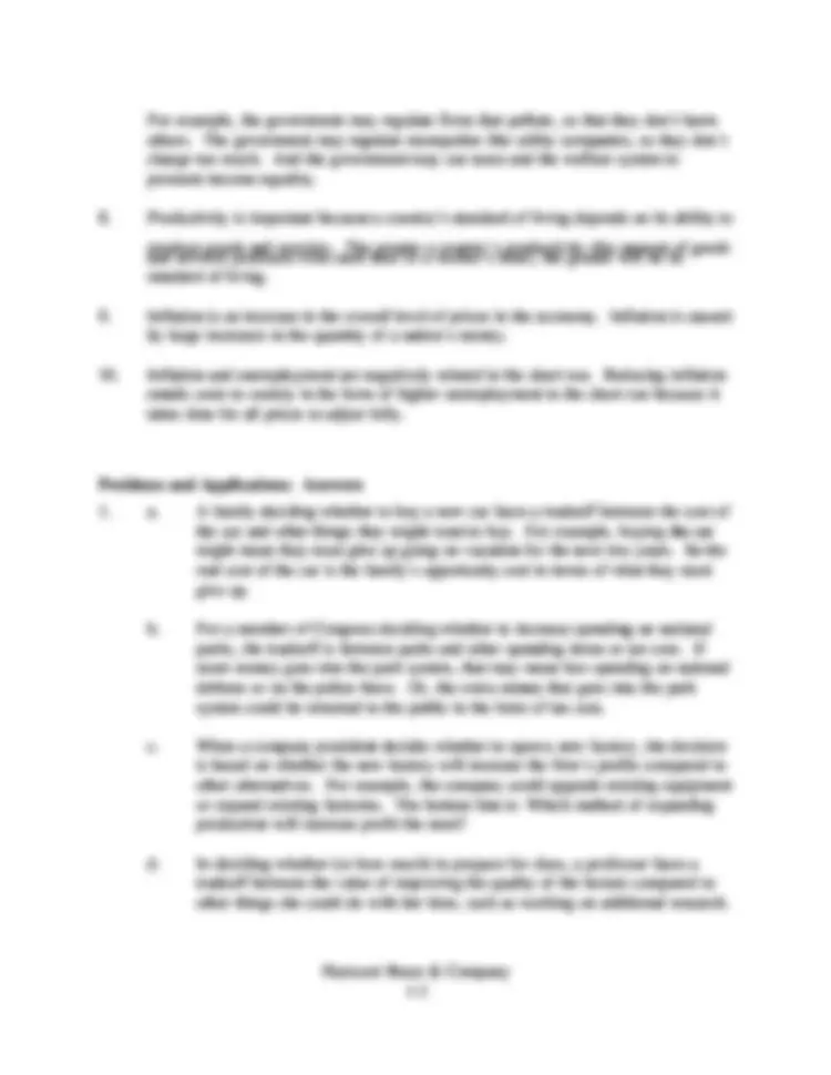 Mankiw solutions (Principles of Economics, Micro economics and ...