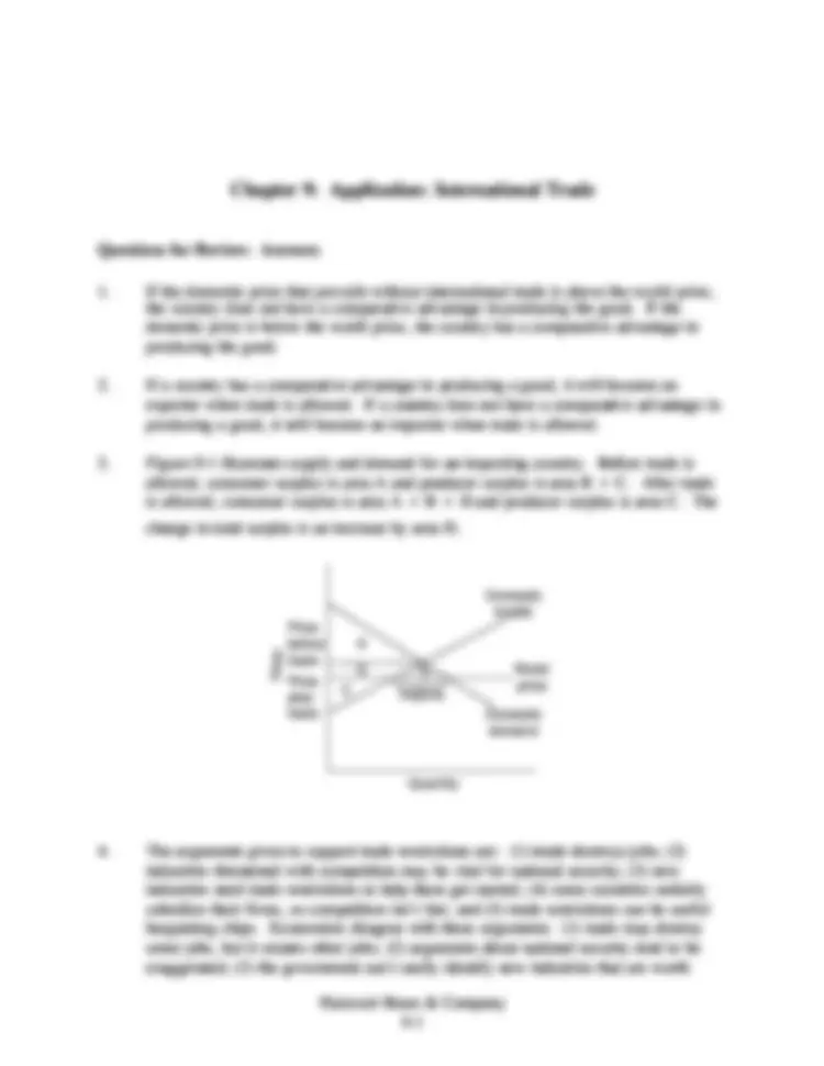 Mankiw solutions (Principles of Economics, Micro economics and ...