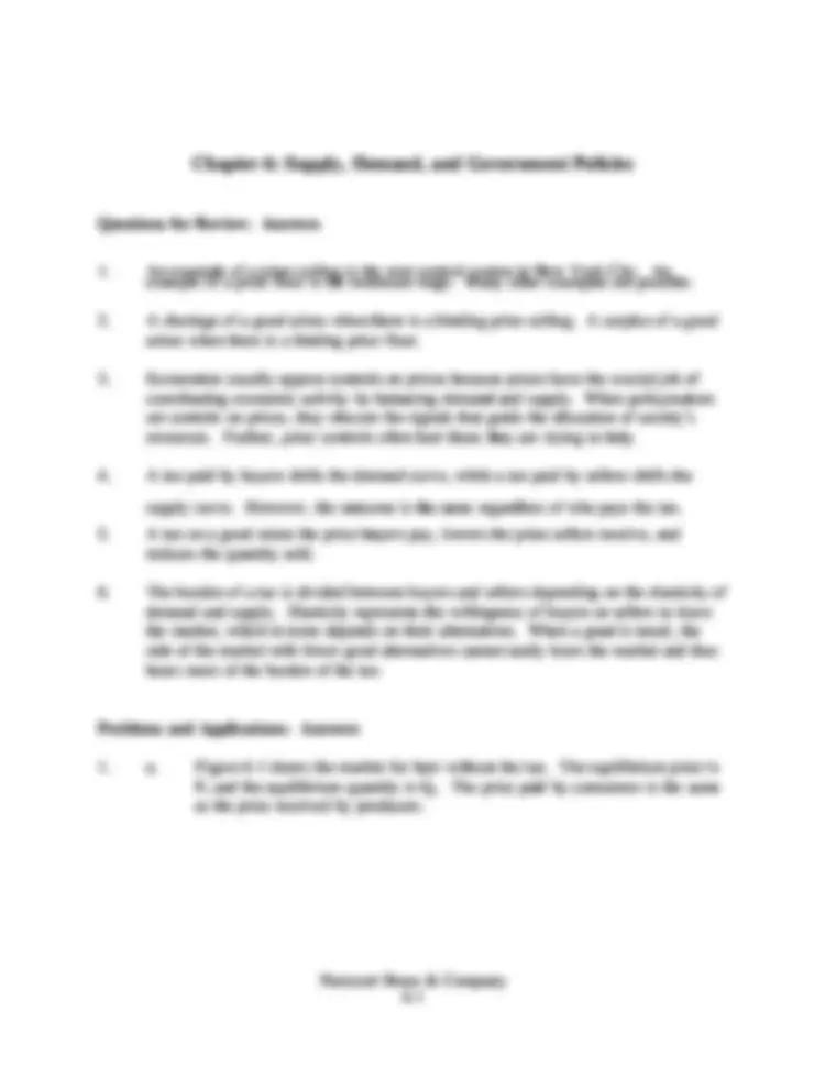 Mankiw solutions (Principles of Economics, Micro economics and ...