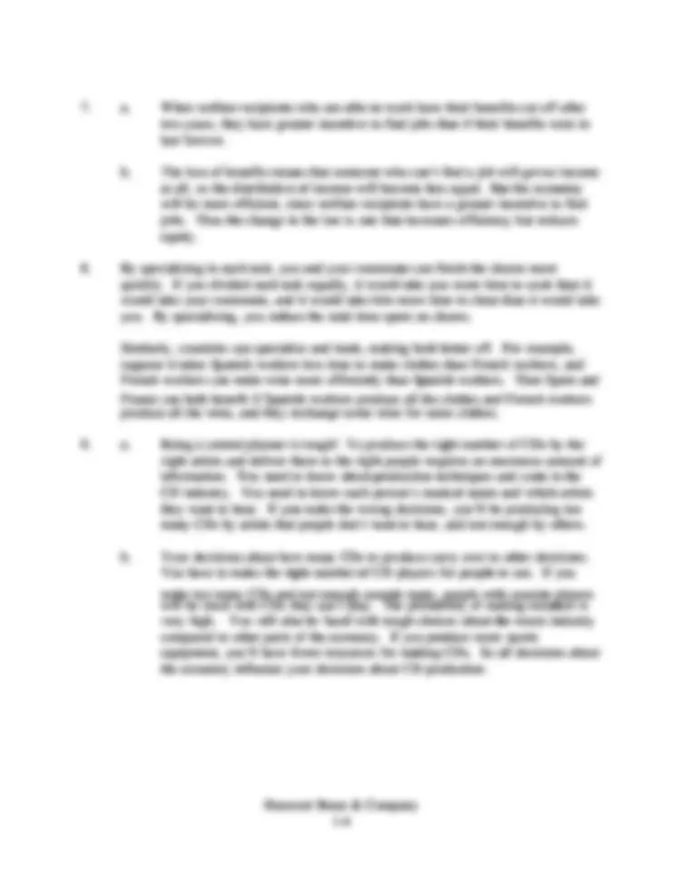 Mankiw solutions (Principles of Economics, Micro economics and ...