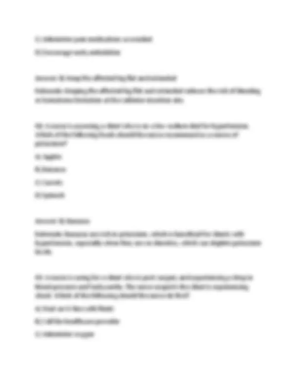 Critical Alterations in Perfusion: RN Practice Exam | Quizzes Nursing ...