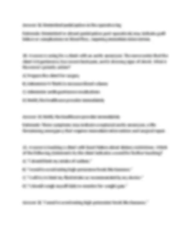 Critical Alterations in Perfusion: RN Practice Exam | Quizzes Nursing ...