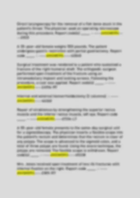 CPT SURGERY CODING VERIFIED QUESTIONS WITH ACCURATE ANSWERS 2025/2026 ...