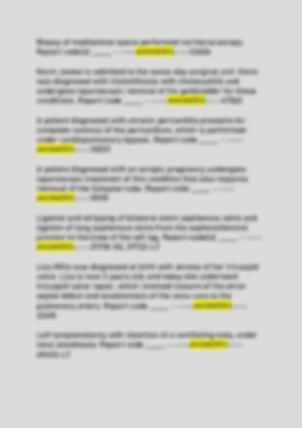 CPT SURGERY CODING VERIFIED QUESTIONS WITH ACCURATE ANSWERS 2025/2026 ...