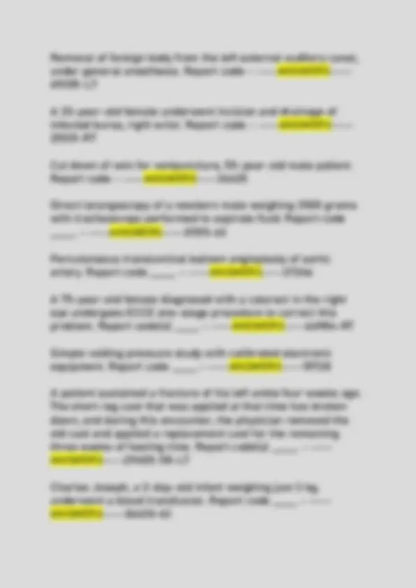 CPT SURGERY CODING VERIFIED QUESTIONS WITH ACCURATE ANSWERS 2025/2026 ...