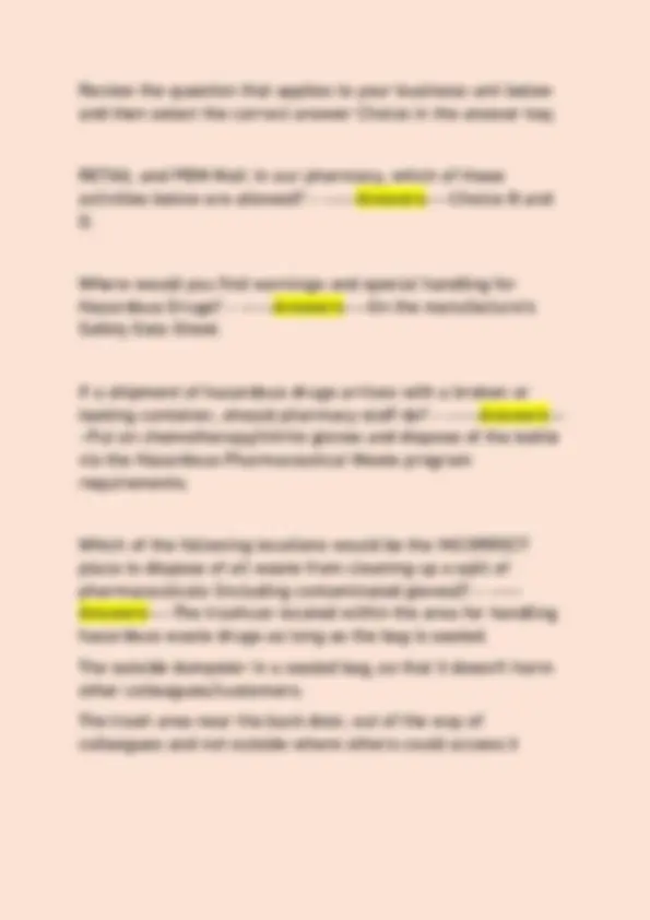 NIOSH HAZARDOUS DRUG DISPENSING & HANDLING PROCEDURES NEWEST ACTUAL ...