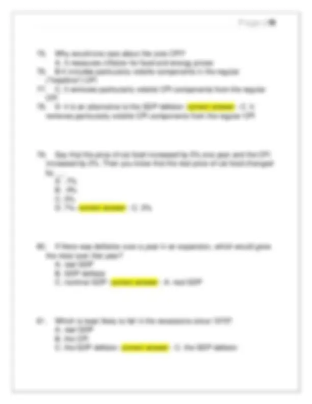 Economics 104 Final Exam: GDP, Inflation, and Macroeconomic Principles ...