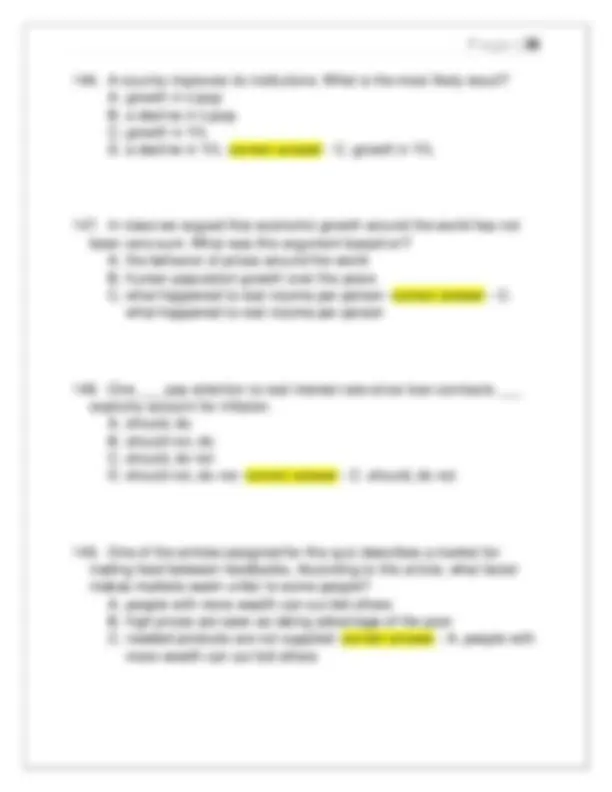 Economics 104 Final Exam: GDP, Inflation, and Macroeconomic Principles ...