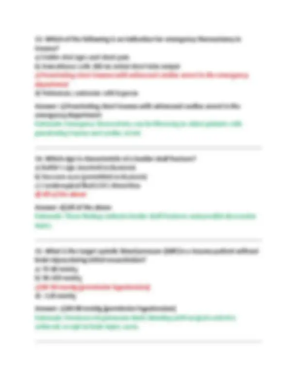 ATLS 10th Edition Pre-Test Exam PRACTICE QUESTIONS AND CORRECT DETAILED ...