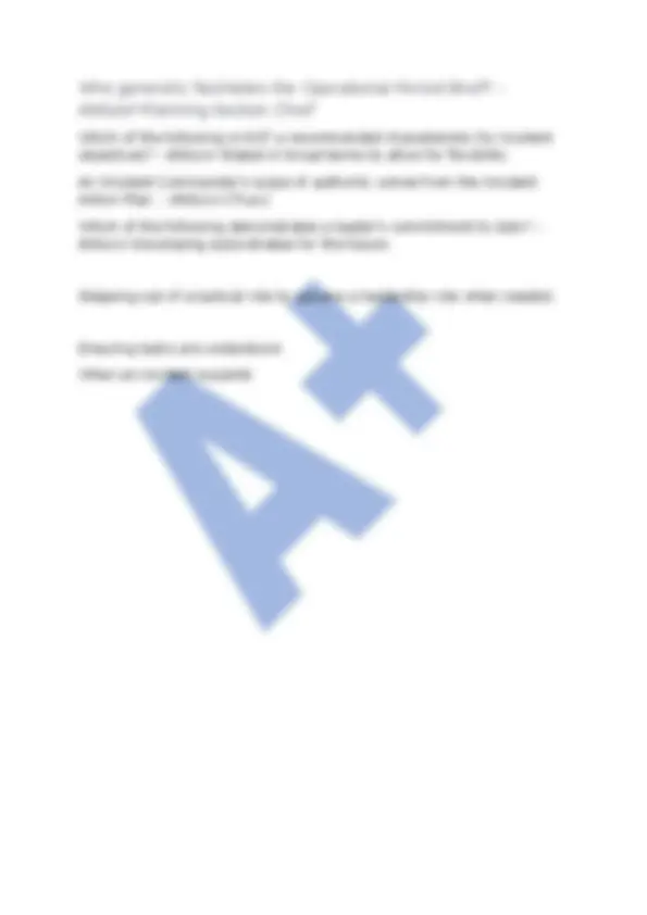 FEMA ISC 200 Exam Q&A: Incident Command System (ICS) Study Guide ...