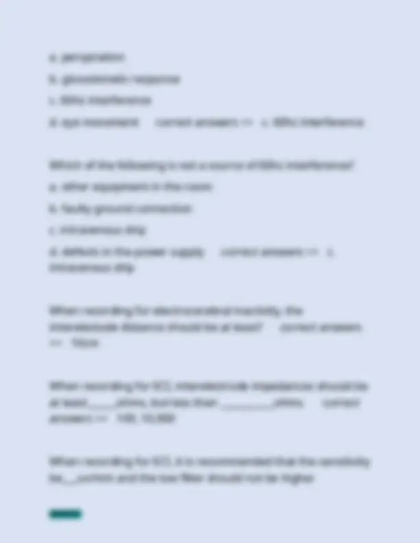 EEG Registry Exam Study Guide: ASET Review Questions and Answers ...