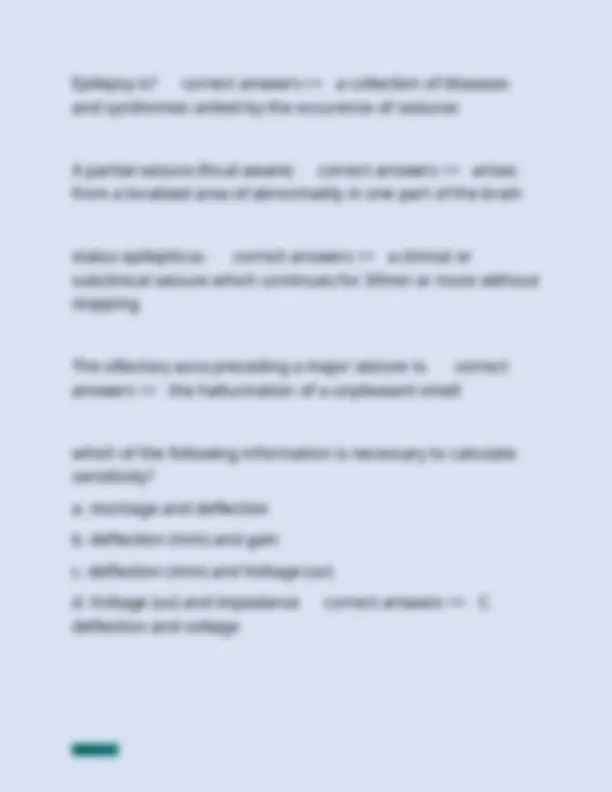 EEG Registry Exam Study Guide: ASET Review Questions and Answers ...