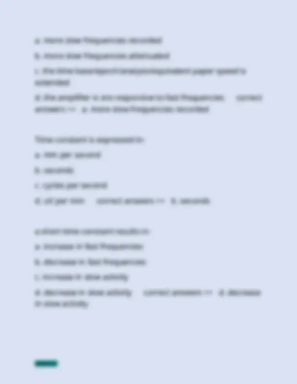 EEG Registry Exam Study Guide: ASET Review Questions and Answers ...