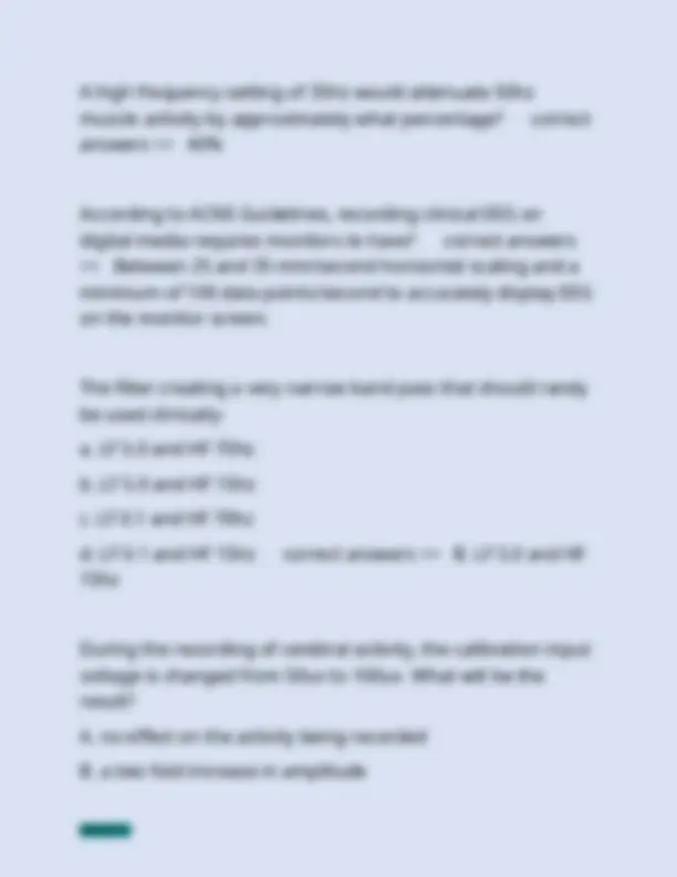 EEG Registry Exam Study Guide: ASET Review Questions and Answers ...