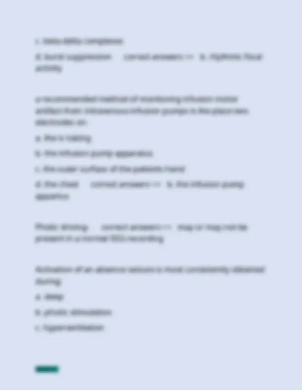 EEG Registry Exam Study Guide: ASET Review Questions and Answers ...