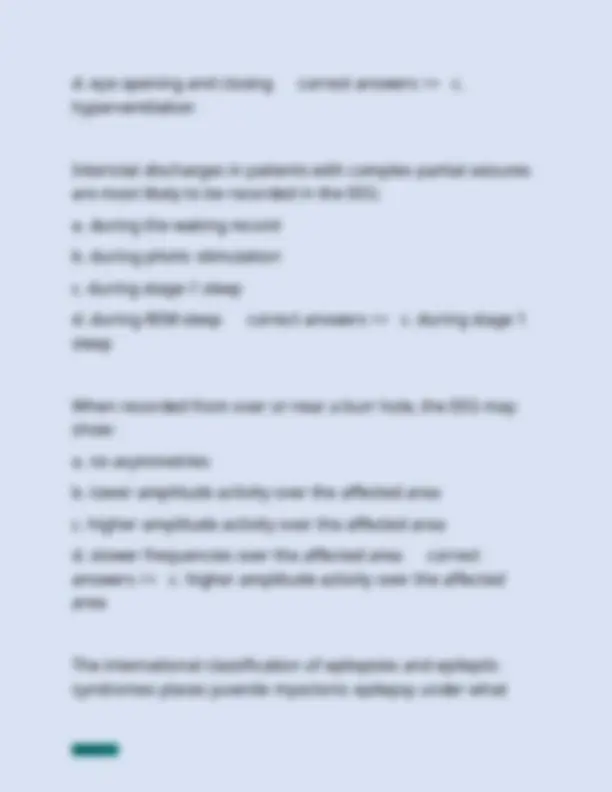 EEG Registry Exam Study Guide: ASET Review Questions and Answers ...