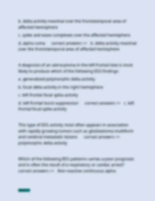 EEG Registry Exam Study Guide: ASET Review Questions and Answers ...