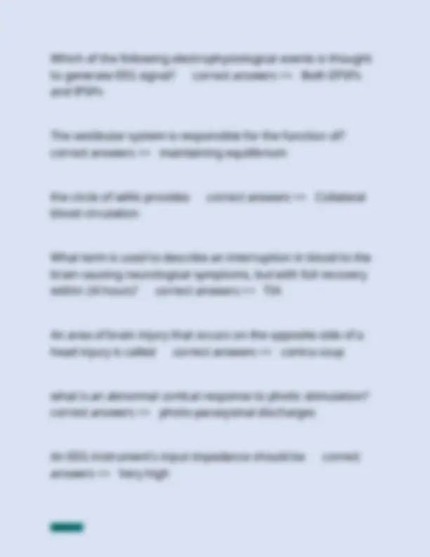 EEG Registry Exam Study Guide: ASET Review Questions and Answers ...