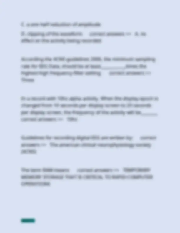 EEG Registry Exam Study Guide: ASET Review Questions and Answers ...