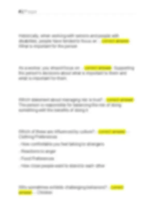 PCA/CFSS WORKER TRAINING EXAM 2025 UPDATED ACTUAL EXAM WITH CORRECT ...