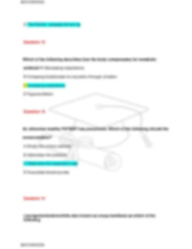 NUR 2063 MODULE 11 FINAL EXAM ESSENTIALS OF PATHOPHYSIOLOGY QUESTION ...