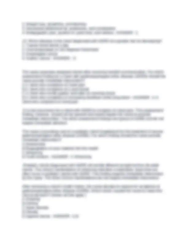 Gastroesophageal Reflux (GERD) NCLEX Exam Questions & Solutions 2025 ...