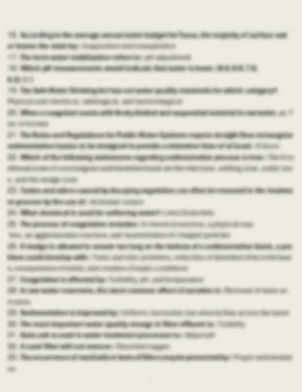 Texas TCEQ Class C Water License – Surface Exam Review – Questions and ...
