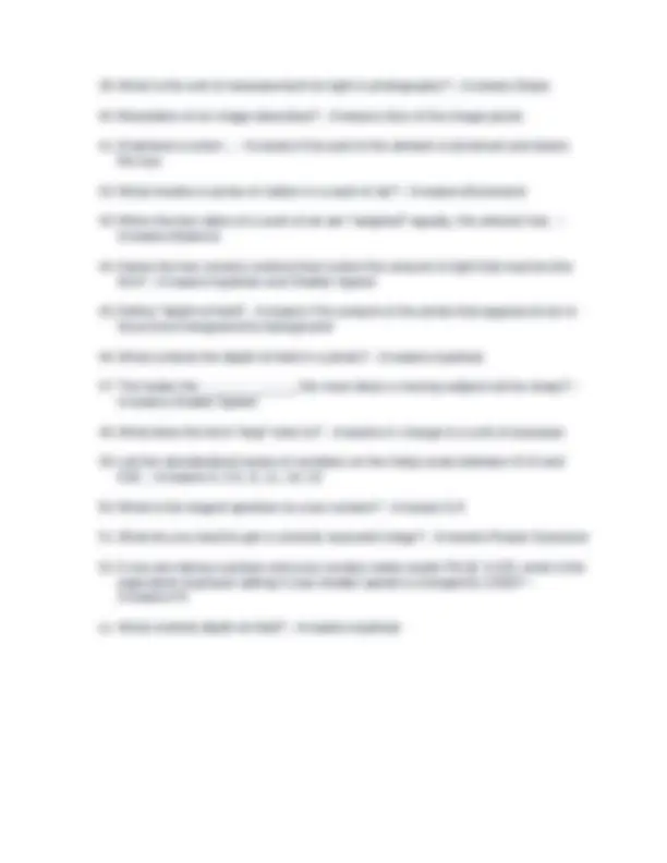 Digital Photography Final Exam Questions with Answers Graded A+ ...