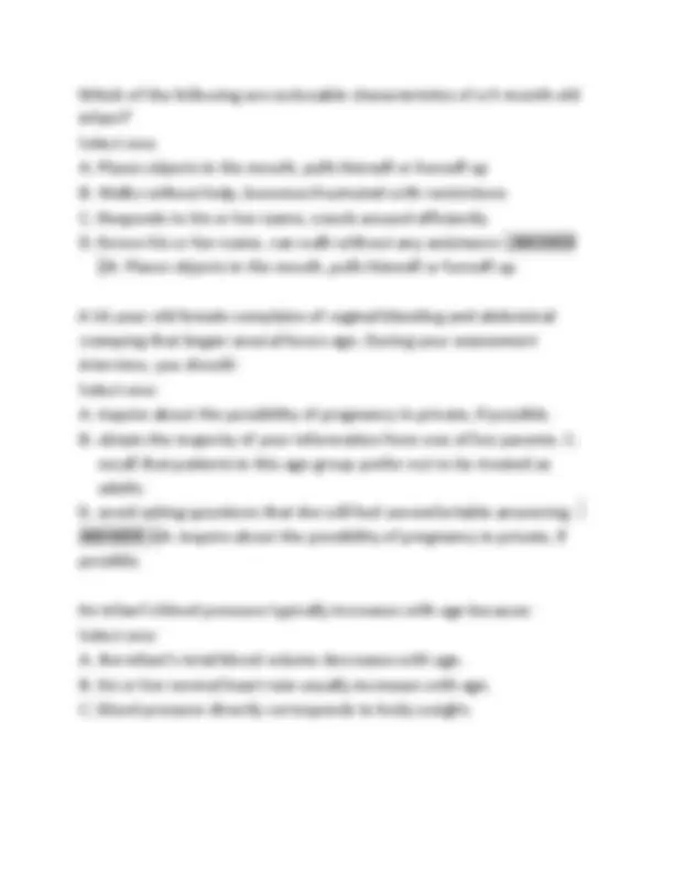 EMT CHAPTER 7: LIFE SPAN DEVELOPMENT - MULTIPLE CHOICE EXAM 2025 ...