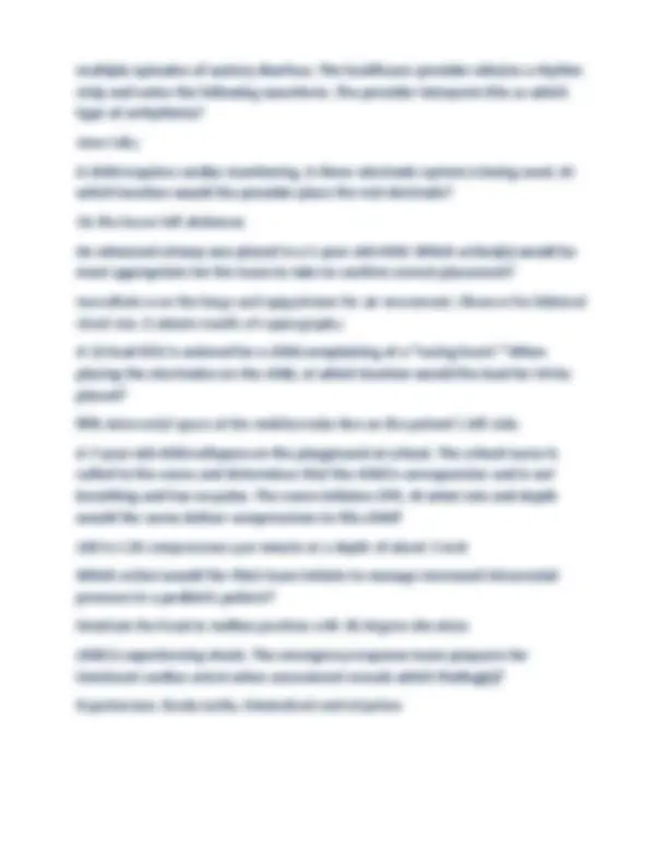 PALS Updated FINAL Exam 2025–2026 – Pediatric Advanced Life Support ...