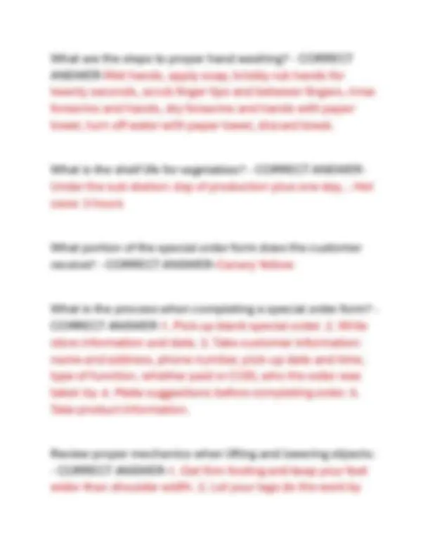 Publix Deli Operations Study Guide: Questions and Answers | Exams ...