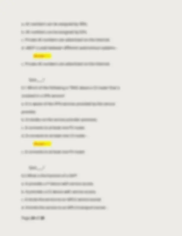NRS-1 Practice Test from Nokia's Site / Actual Exam Questions and ...