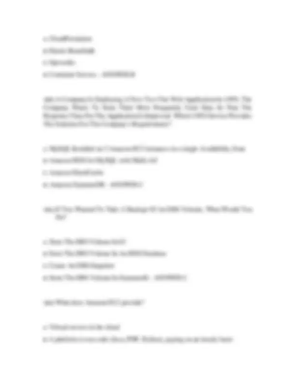 AWS Cloud Practitioner Exam 2025 – Complete Questions and Verified ...