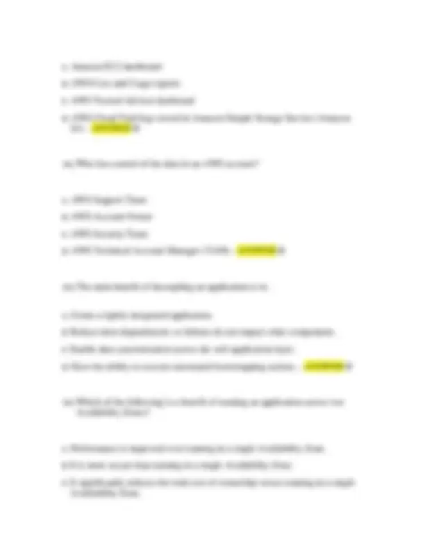 AWS Cloud Practitioner Exam 2025 – Complete Questions and Verified ...