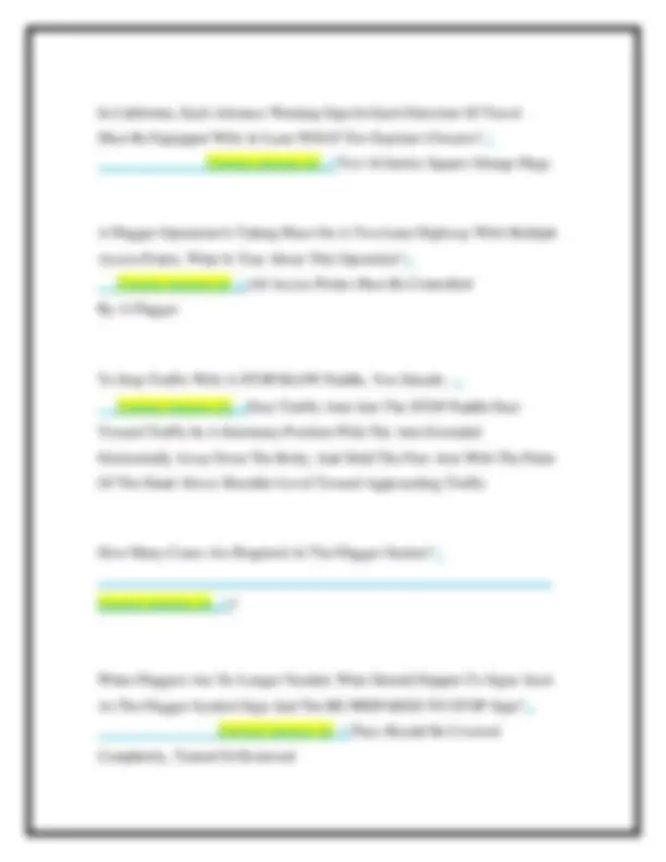 California Flagger Certification – Exam Questions and Correct Answers ...