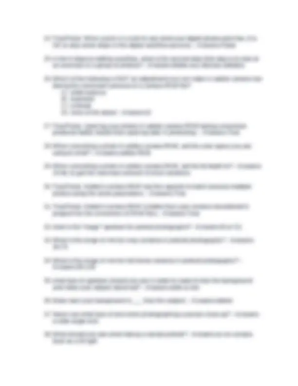 Digital Photography Final Exam Questions with Answers Uploaded 2025 ...