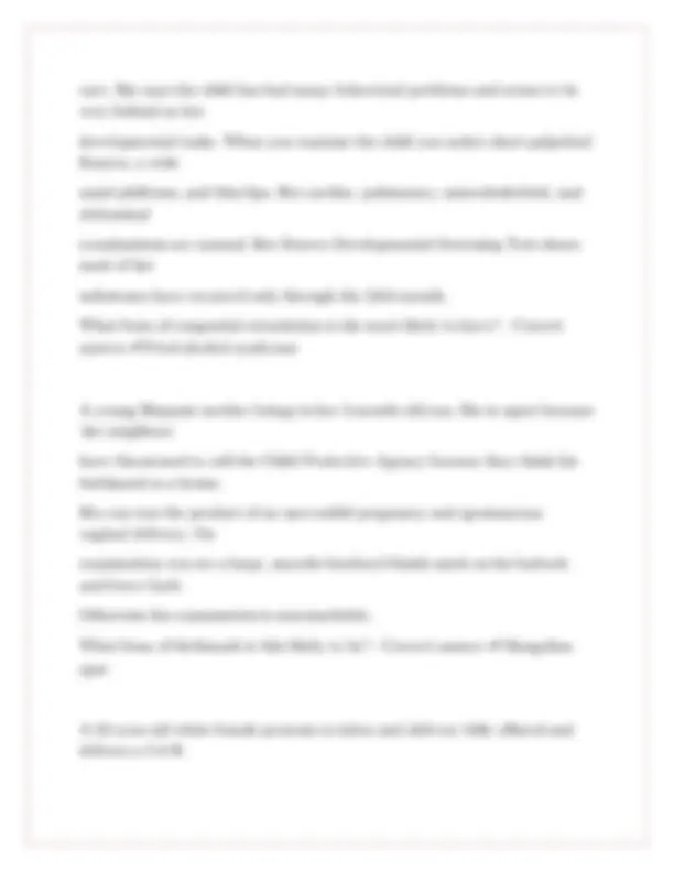 Pediatric Exam Questions: Infant and Child Health Assessment | Exams ...
