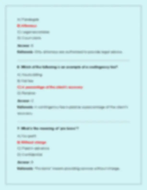 CERTIFIED PARALEGAL (CP) PRACTICE EXAM 1 QUESTIONS AND CORRECT ANSWERS ...